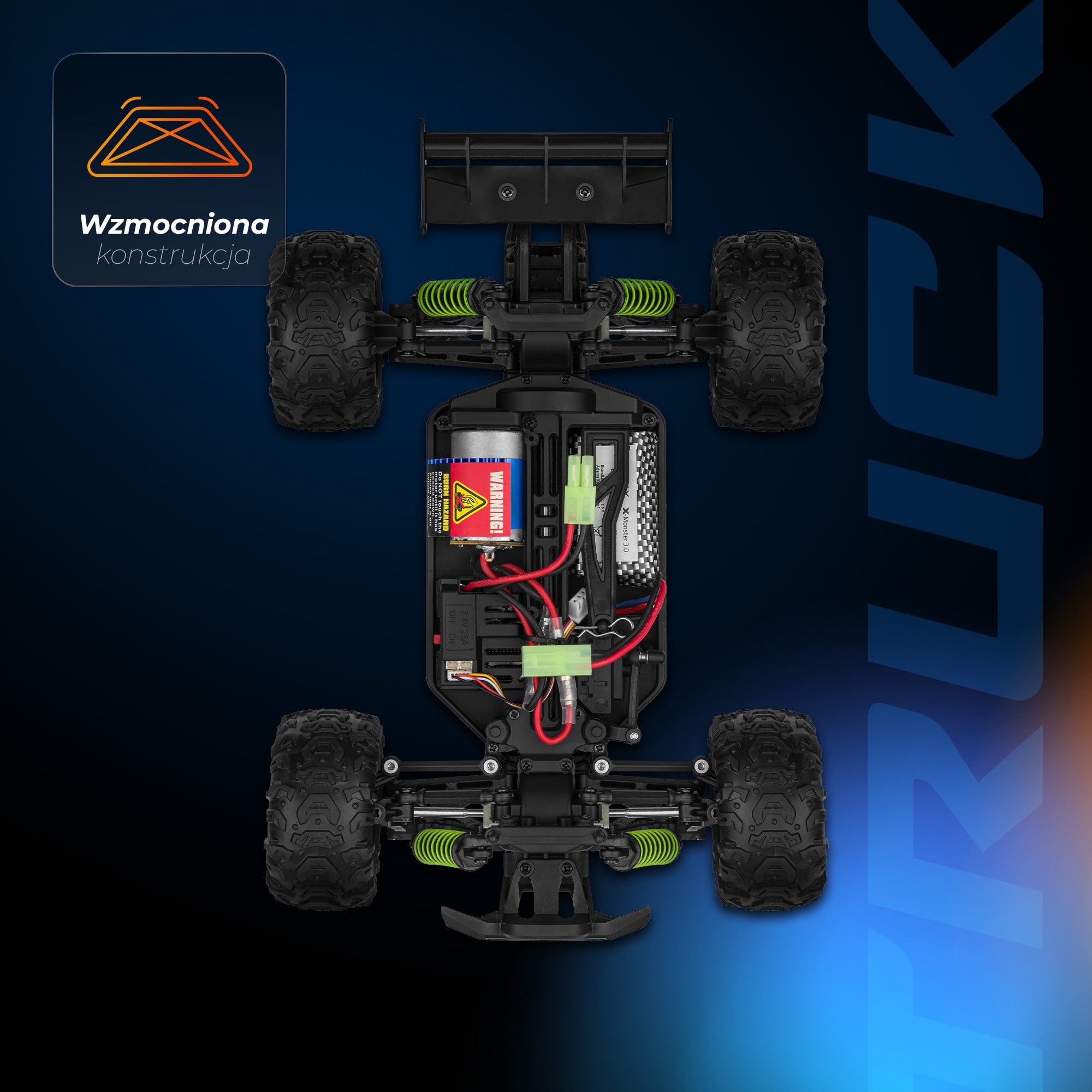 Masina mare cu telecomanda X-Monster 3.5, 100 de metri, 45km/h, 40 de ...