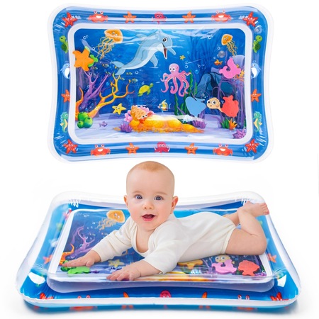 Saltea cu apa pentru burtica RQQM, albastra, 26"x20" - eMAG.ro
