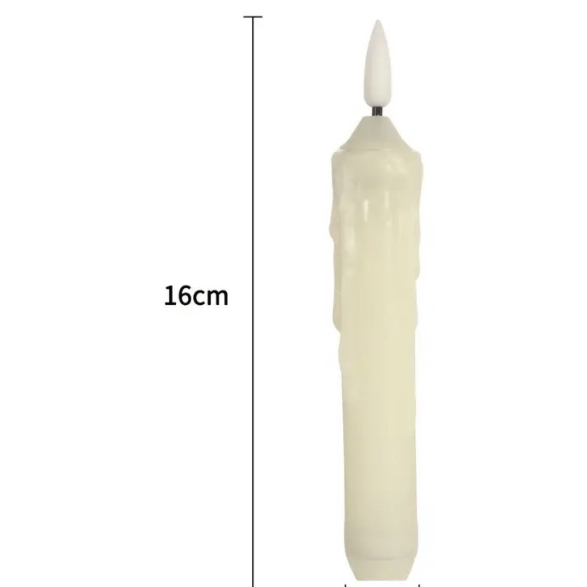 Set 6 lumanari LED decorative albe, efect de ceara topita si flacara ...