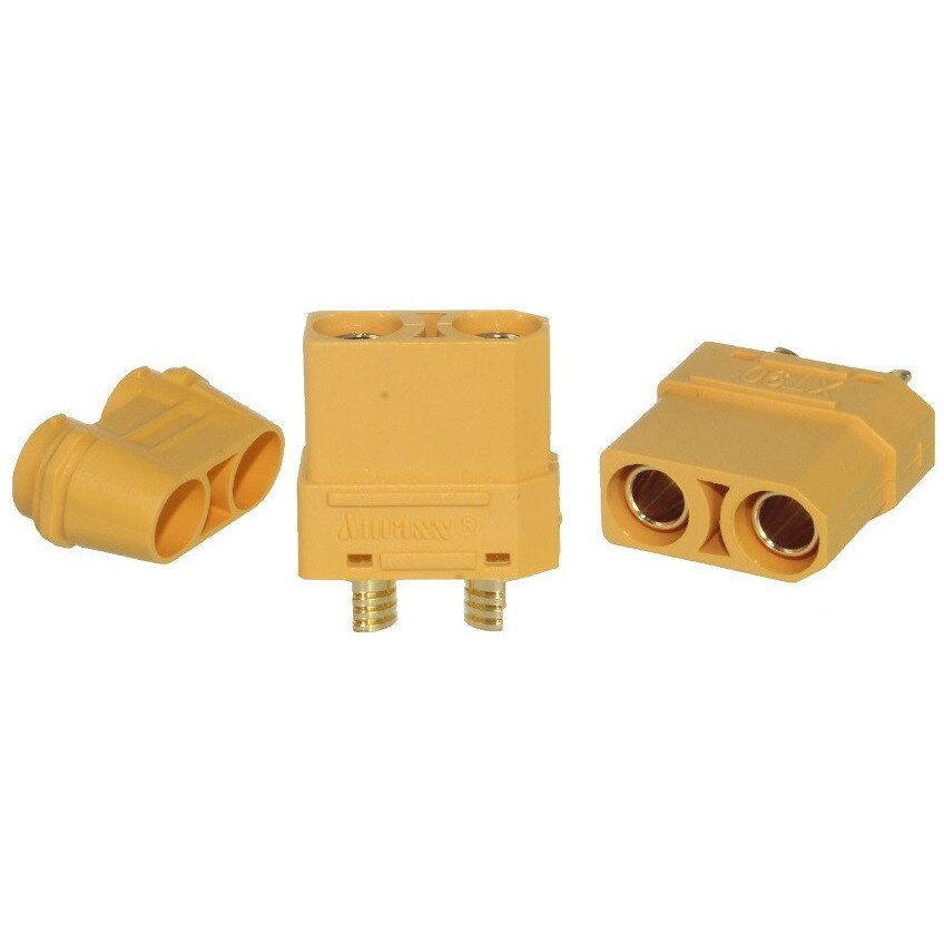 Mufa alimentare DC XT90 mama PIN 2 pe cablu lipite 40A 500V AMASS - eMAG.ro