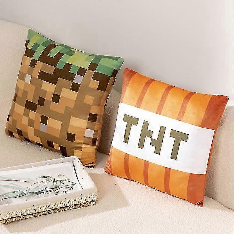 Papusa de plus Minecraft, set 10x10cm, bloc de iarba, TNT, Steve ...