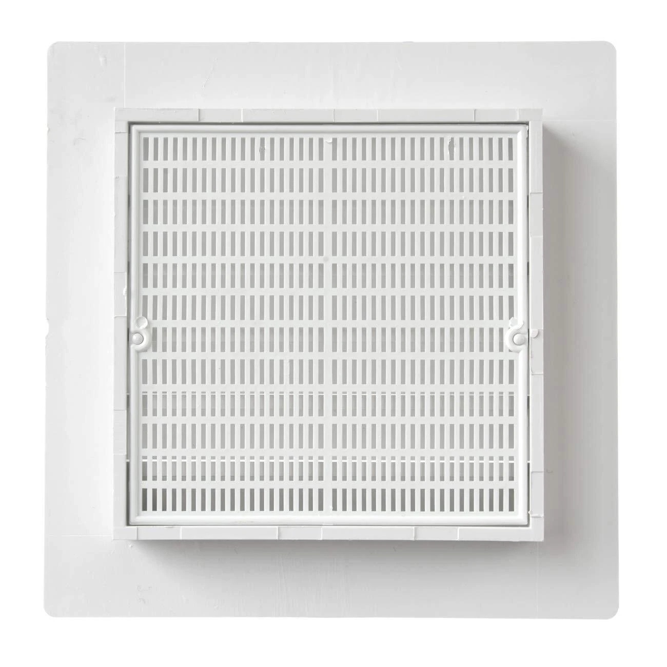 Grila de ventilatie alba patrata cu plasa de protectie 140mmx140mm ...