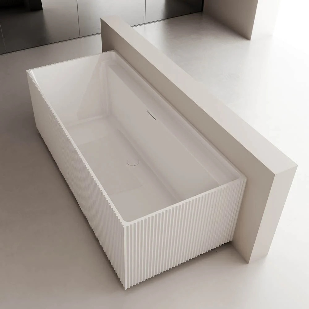 Cada de baie freestanding Elysium Aragon, alb lucios, 150x75x58 cm ...
