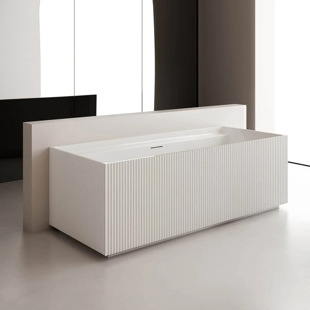 Cada de baie freestanding Elysium Aragon, alb lucios, 150x75x58 cm ...