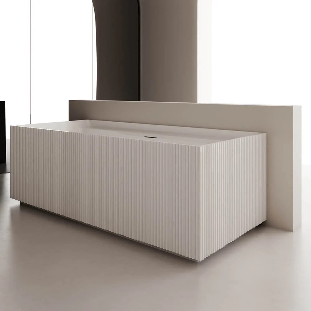 Cada de baie freestanding Elysium Aragon, alb lucios, 150x75x58 cm ...