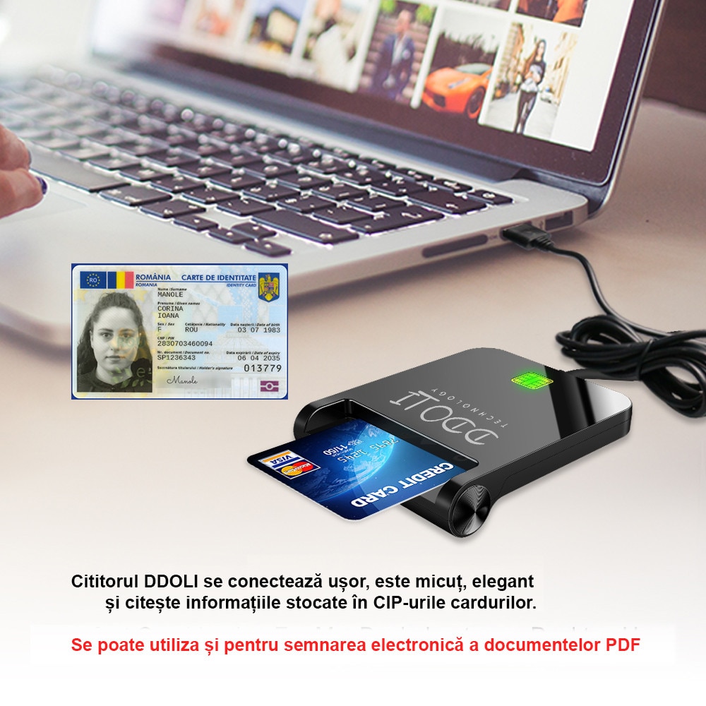 Cititor card DDOLI pentru carte de identitate si card de sanatate ...