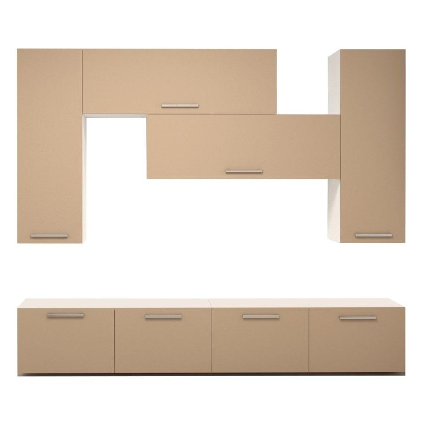 Set mobila living Sandy 240cm, cappuccino mat - eMAG.ro