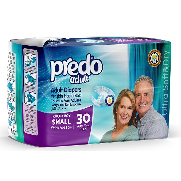 Памперс за възрастни Predo - S (50-85см), 30 бр - eMAG.bg