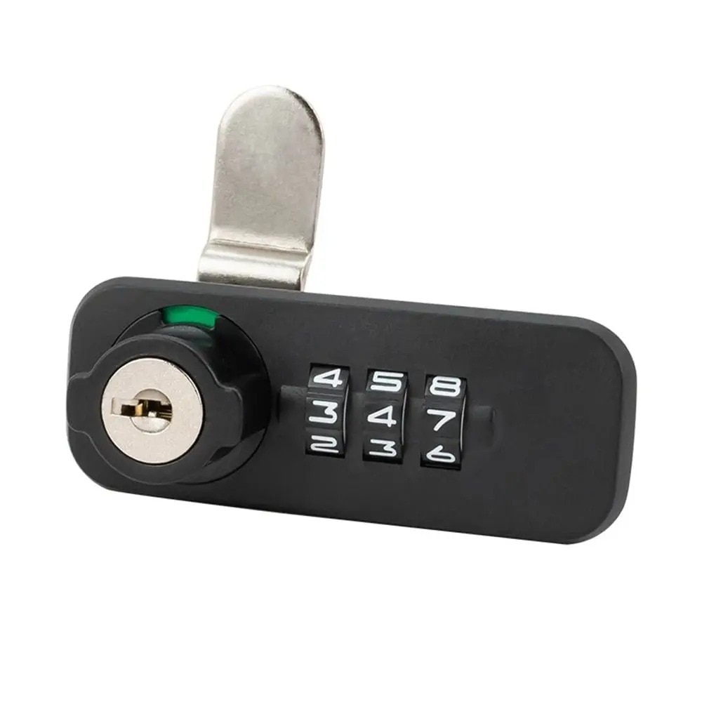 Lacat digital cu cod + cheie, 3 cifre, aliaj de zinc, anti-furt pentru ...