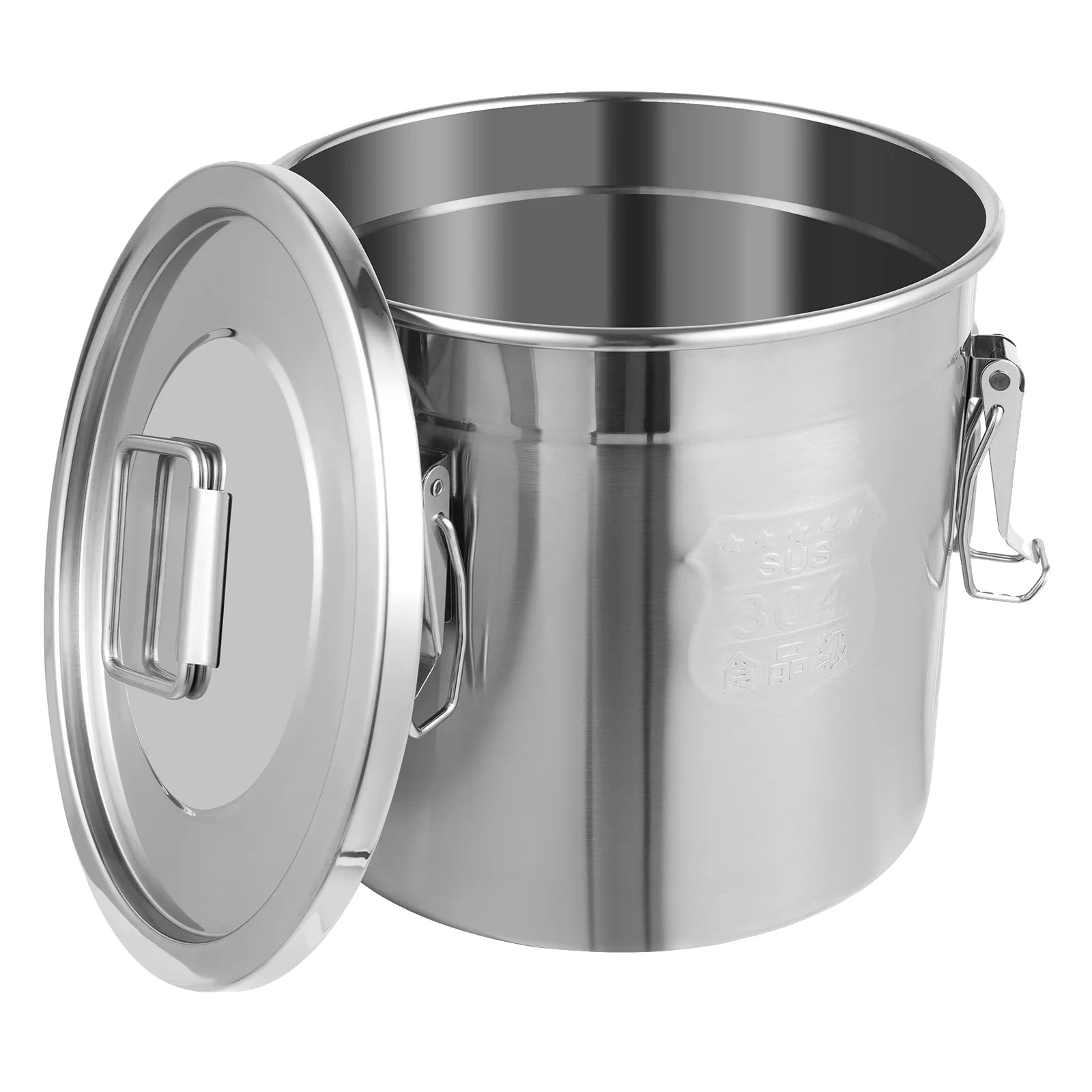 Galeata de depozitare, inox 304, design usor de curatat, argintie ...