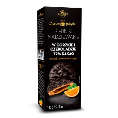 Turta dulce glazurata cu ciocolata neagra si umplutura de portocala ...