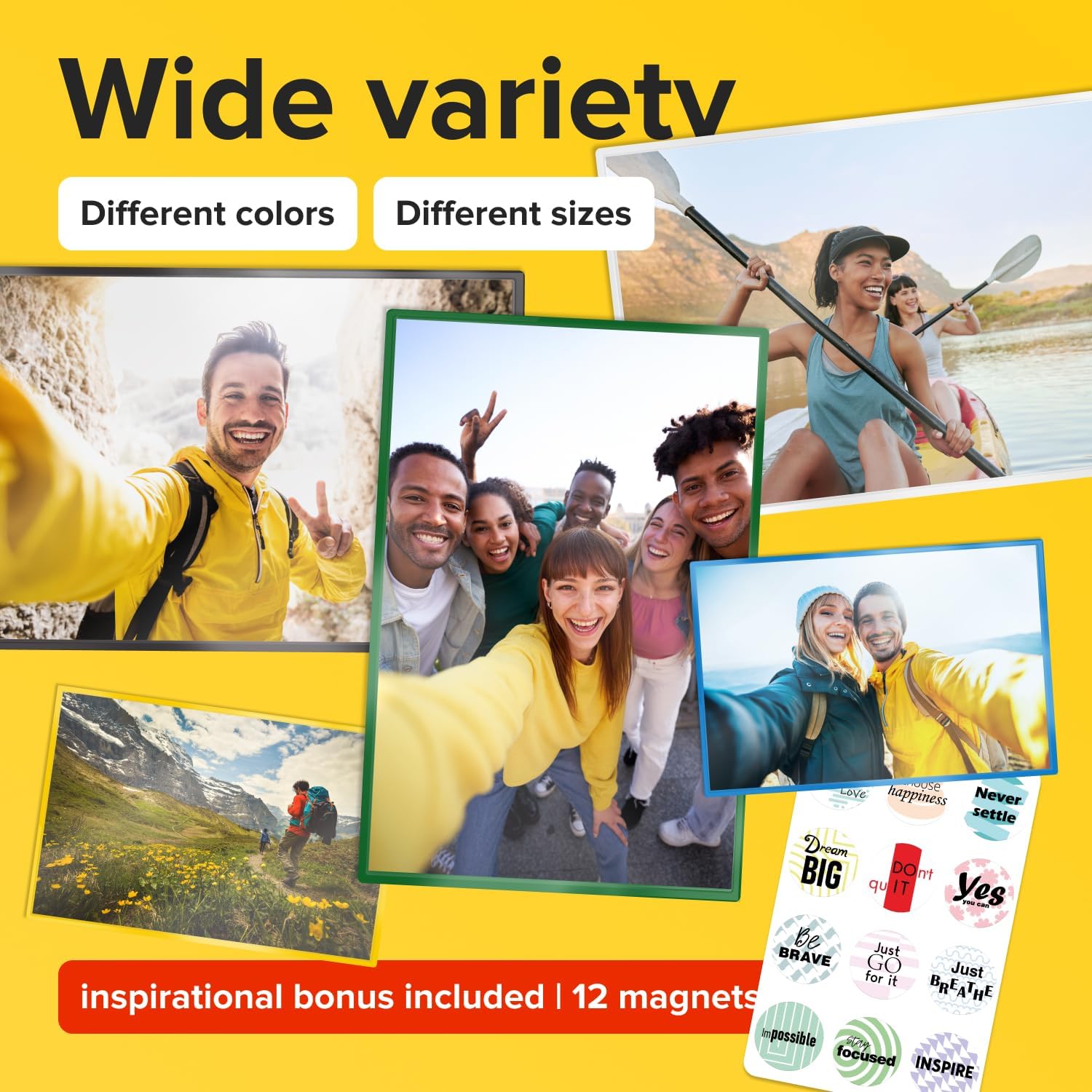 Rame foto magnetice pentru frigider, negre, pentru fotografii de 10x15 ...