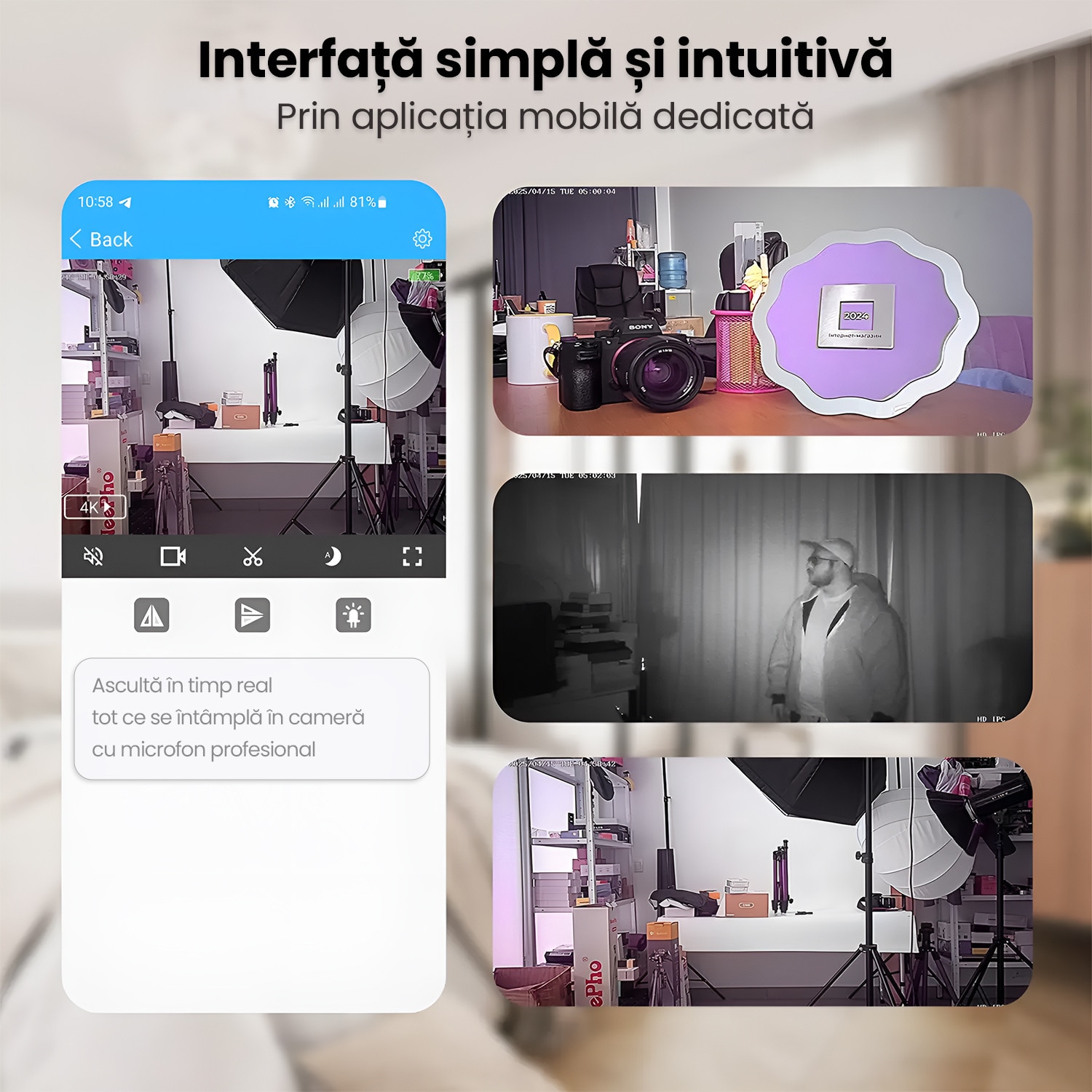 Kémkamera Órában WiFi 1080P Full HD 32GB Kártyával, Éjjellátó ...