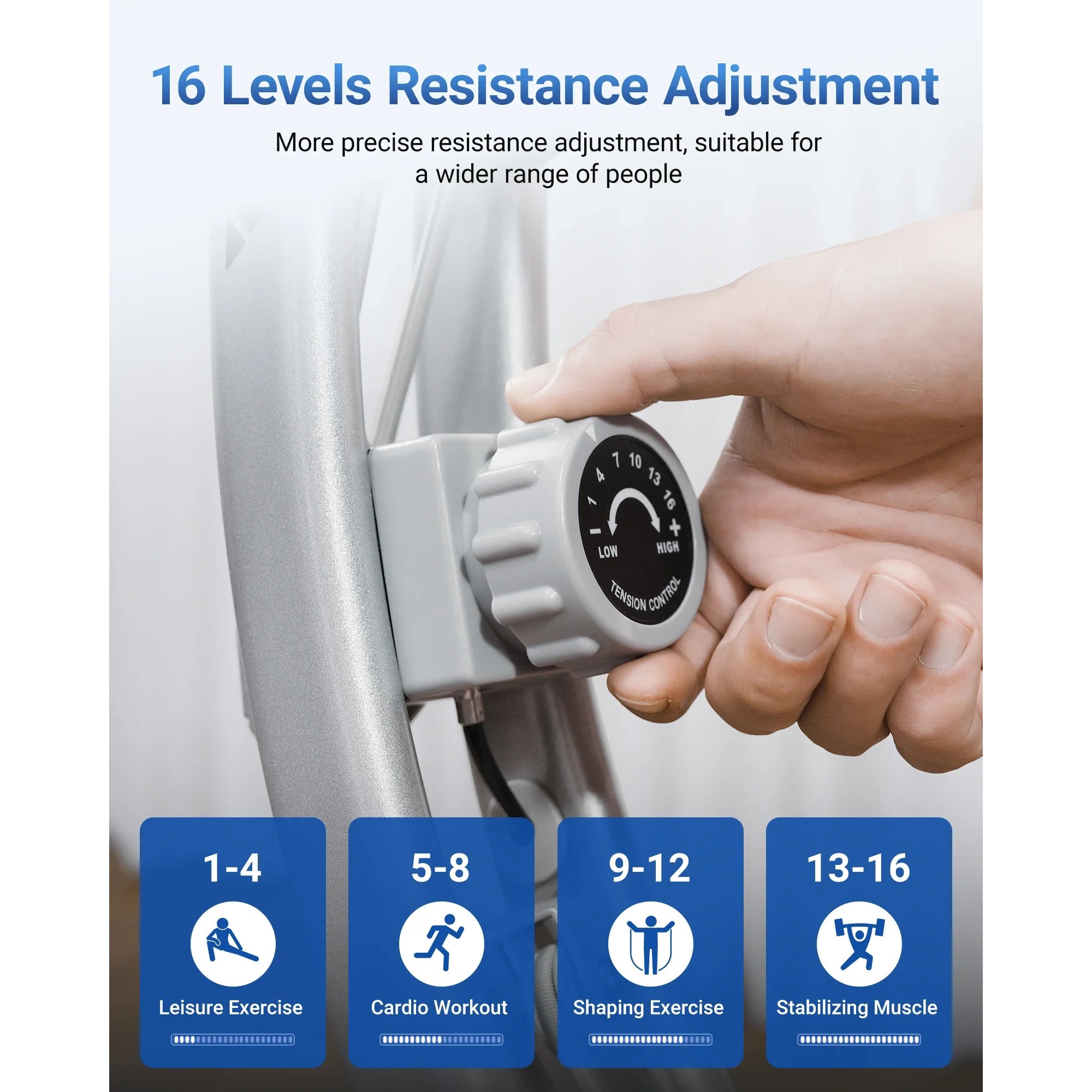 Bicicleta de exercitii magnetica pliabila 4 in 1, monitor LCD pentru ...