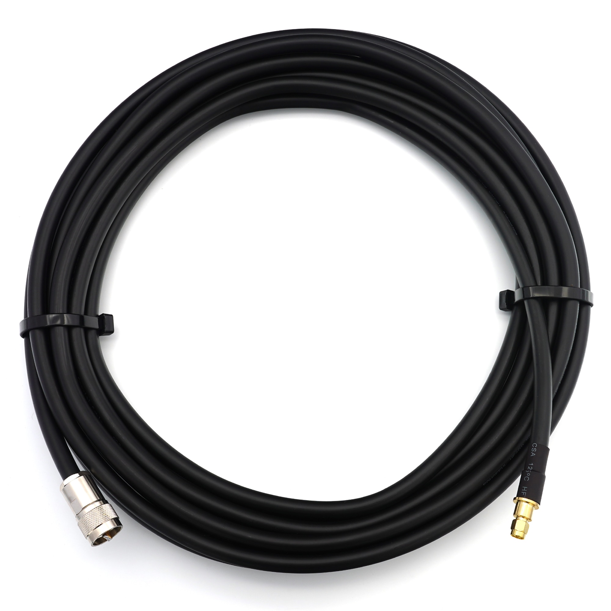 Cablu coaxial LMR400 10m PL259 la SMA tata 50 Ohm pentru radio HAM CB ...