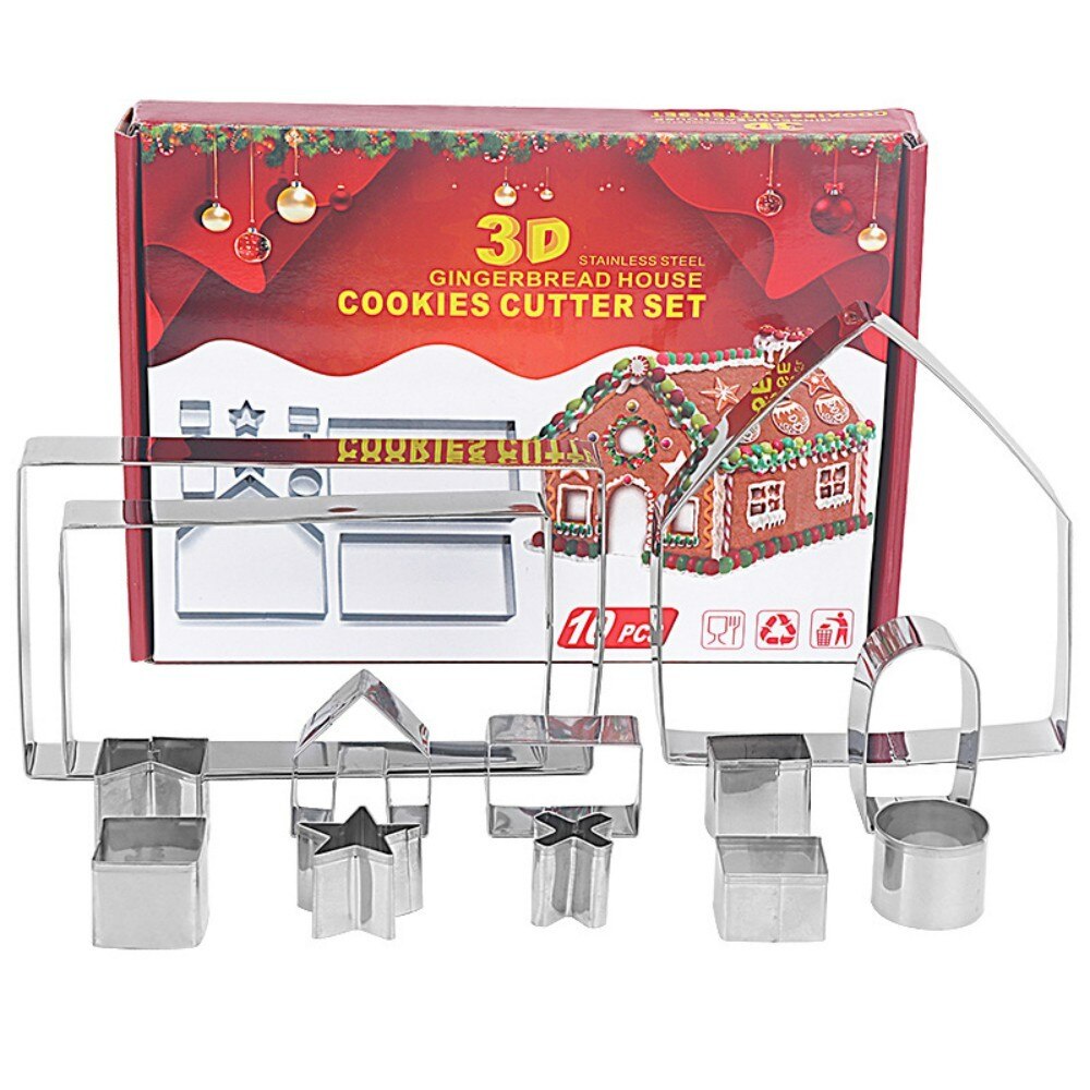 Set forme pentru prajituri, 24 piese, inox, forme Craciun, brad, om de ...