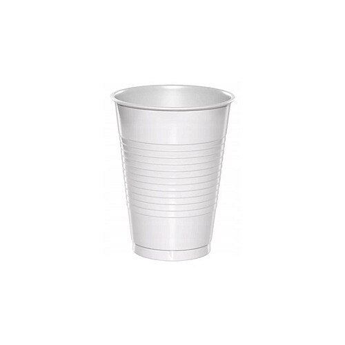 Set 100 pahare, TAMIPOL, 200ml, alb, reutilizabile, polipropilena - eMAG.ro