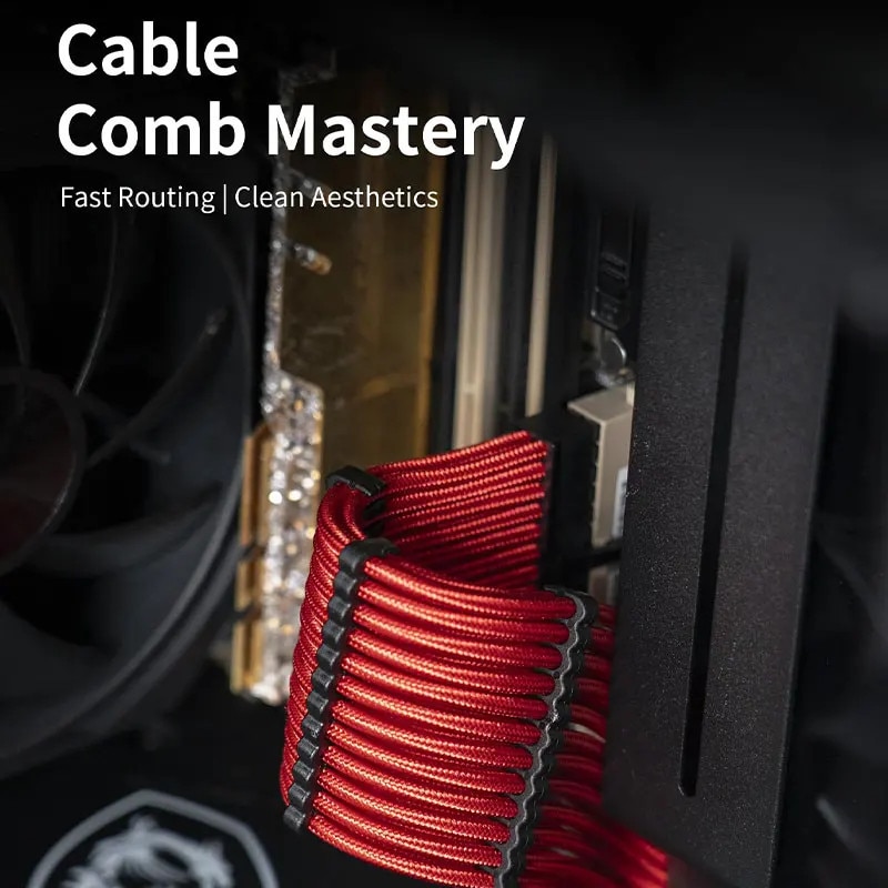 Set de cabluri prelungitoare pentru sursa PC, Garsonal®, 30CM, 18AWG ...