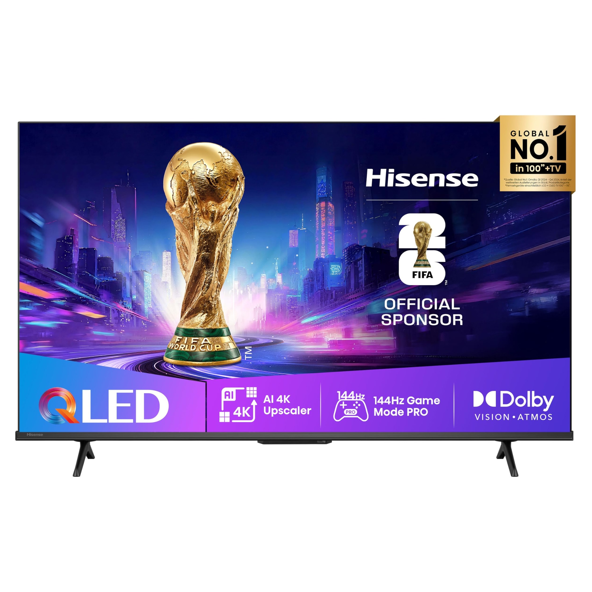 Hisense 43E7Q Pro televízió, 43 hüvelyk, 4K UHD QLED, Dolby Vision ...