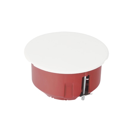 50x Doza incastrata Ø80 pentru gips-carton cu capac si suruburi rosie ...