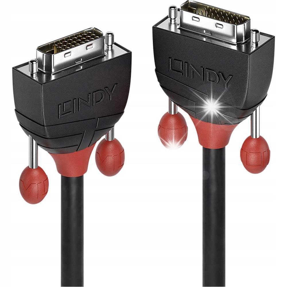 Cablu DVI-D Dual Link, Lindy, 3m, negru, pentru TV si monitor - eMAG.ro
