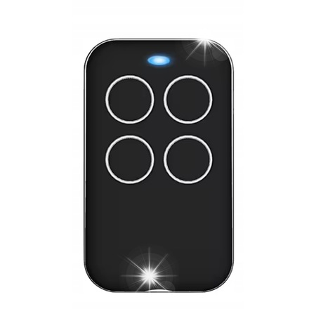Telecomanda pentru porti, 4 canale, 433.92 MHz, 6.2x3.8x1.2cm, negru ...