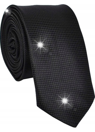 Cravata barbati, Likado, neagra, model cu carouri, 6cm latime - eMAG.ro