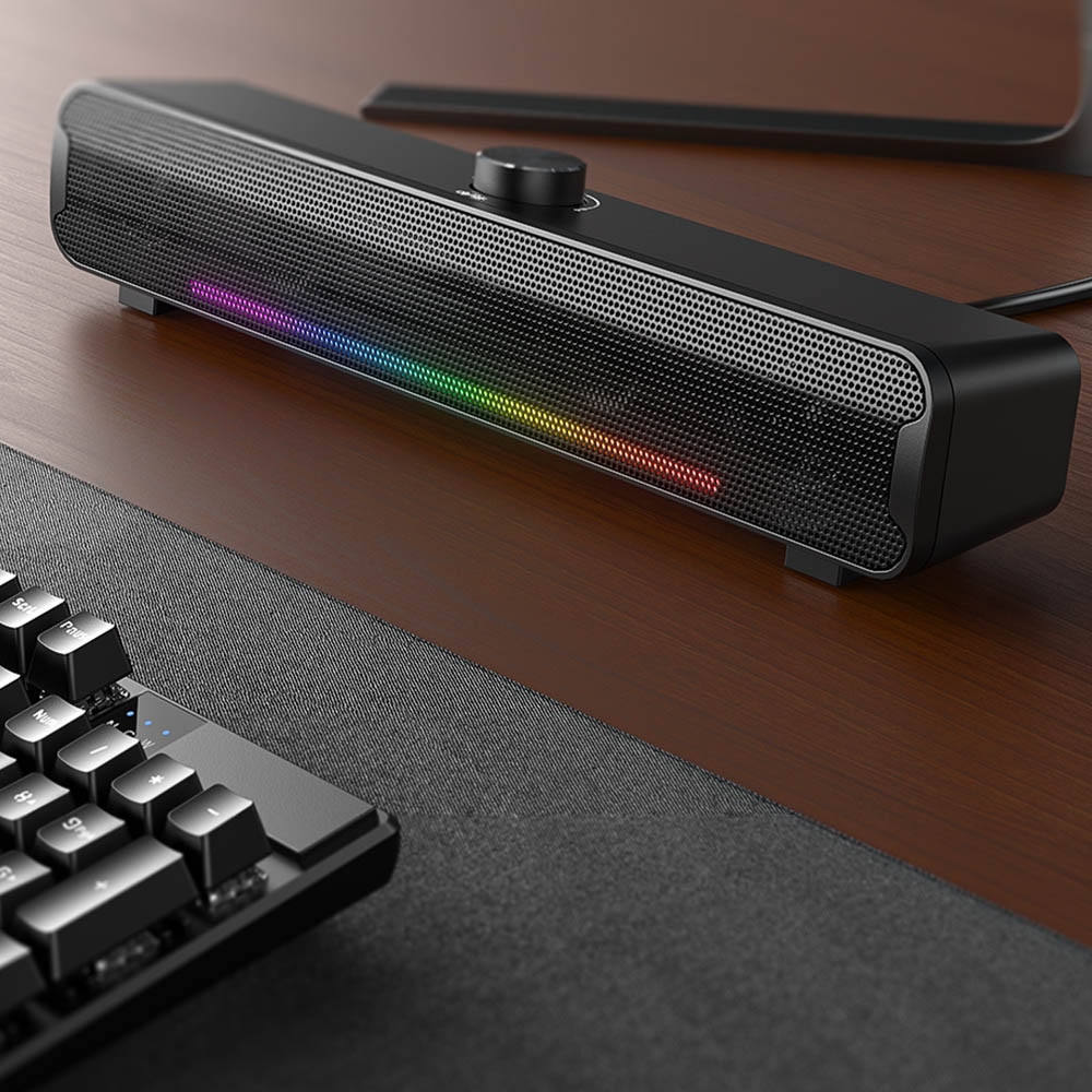 Onikuma L16 PC hangszórók, Bluetooth 5.3, USB, RGB, 7 mód, 38x7,2x6,7cm ...