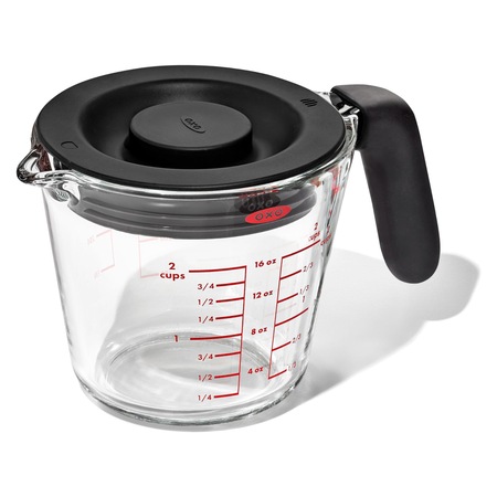 Pahar Gradat Din Sticla Oxo Good Grips 500 Ml Cu Capac - eMAG.ro