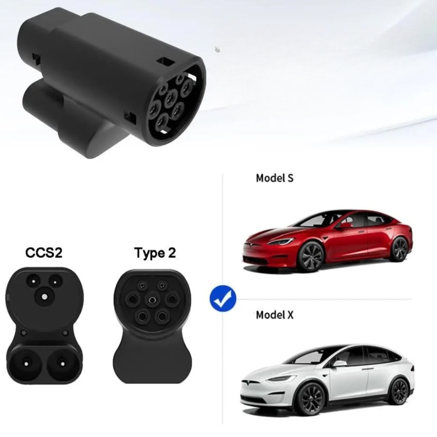 Адаптор CCS2 към TYPE2, зареждане на електрически/хибридни автомобили ...