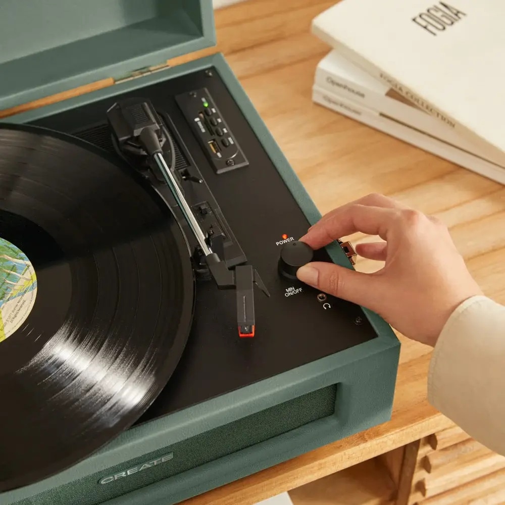 Pick-up Retro cu Bluetooth CREATE, Record Player, 2 boxe integrate ...