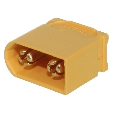 Mufa alimentare DC XT60 tata 30A 2 pini pe cablu lipire galbena AMASS ...