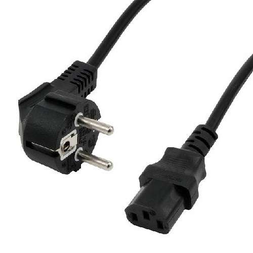 Cablu alimentare 1.2m schuko tata 90 grade la IEC320-C13 mama ...