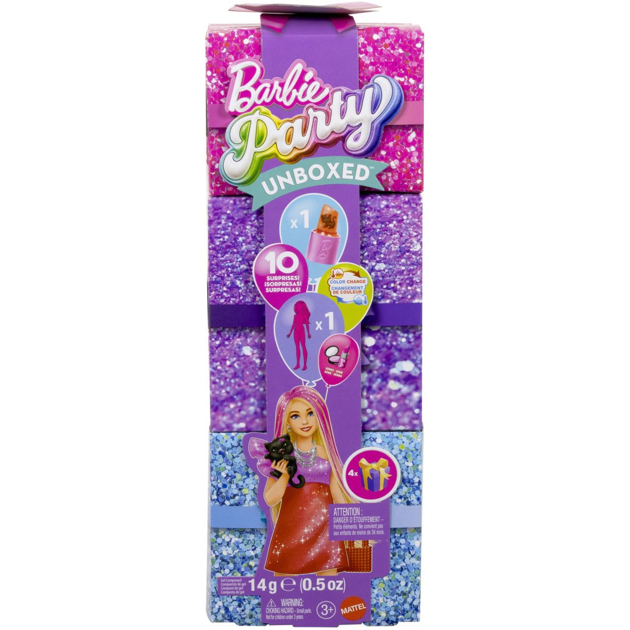 Papusa Barbie - Party Unboxed Reveal, cu rochie rosie - eMAG.ro