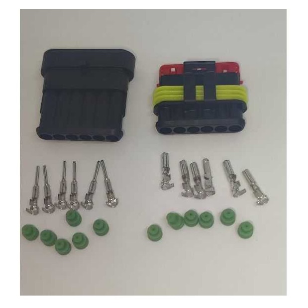 Set conectori cablu Superseal 1.5, 6 pini, IP67, TE Connectivity - eMAG.ro