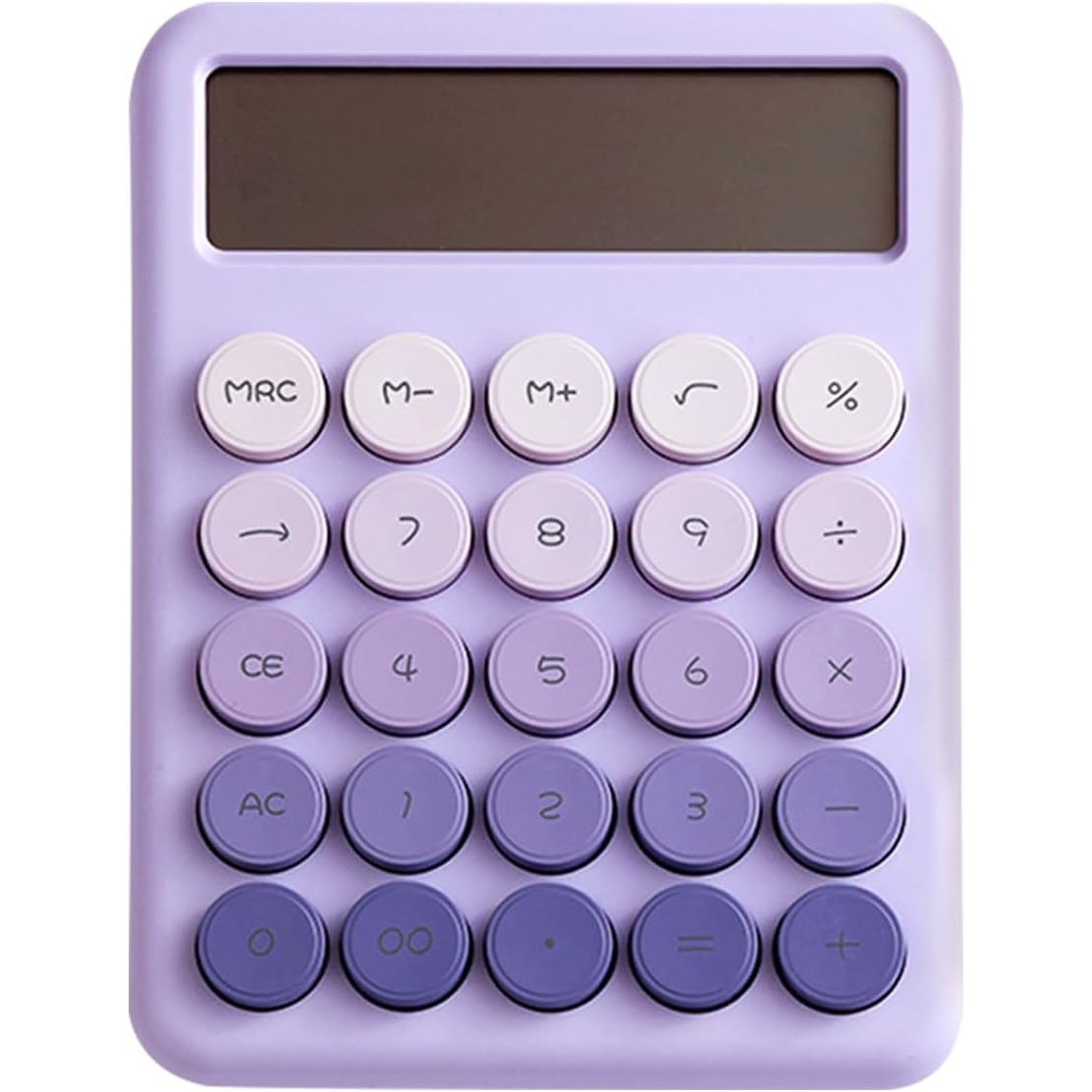 Calculator de birou mecanic, 12 cifre, ecran LCD mare, butoane rotunde ...