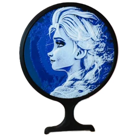 Topper tort Elsa Frozen, alb cu albastru, printat 3D, Dual Stax®™ - eMAG.ro