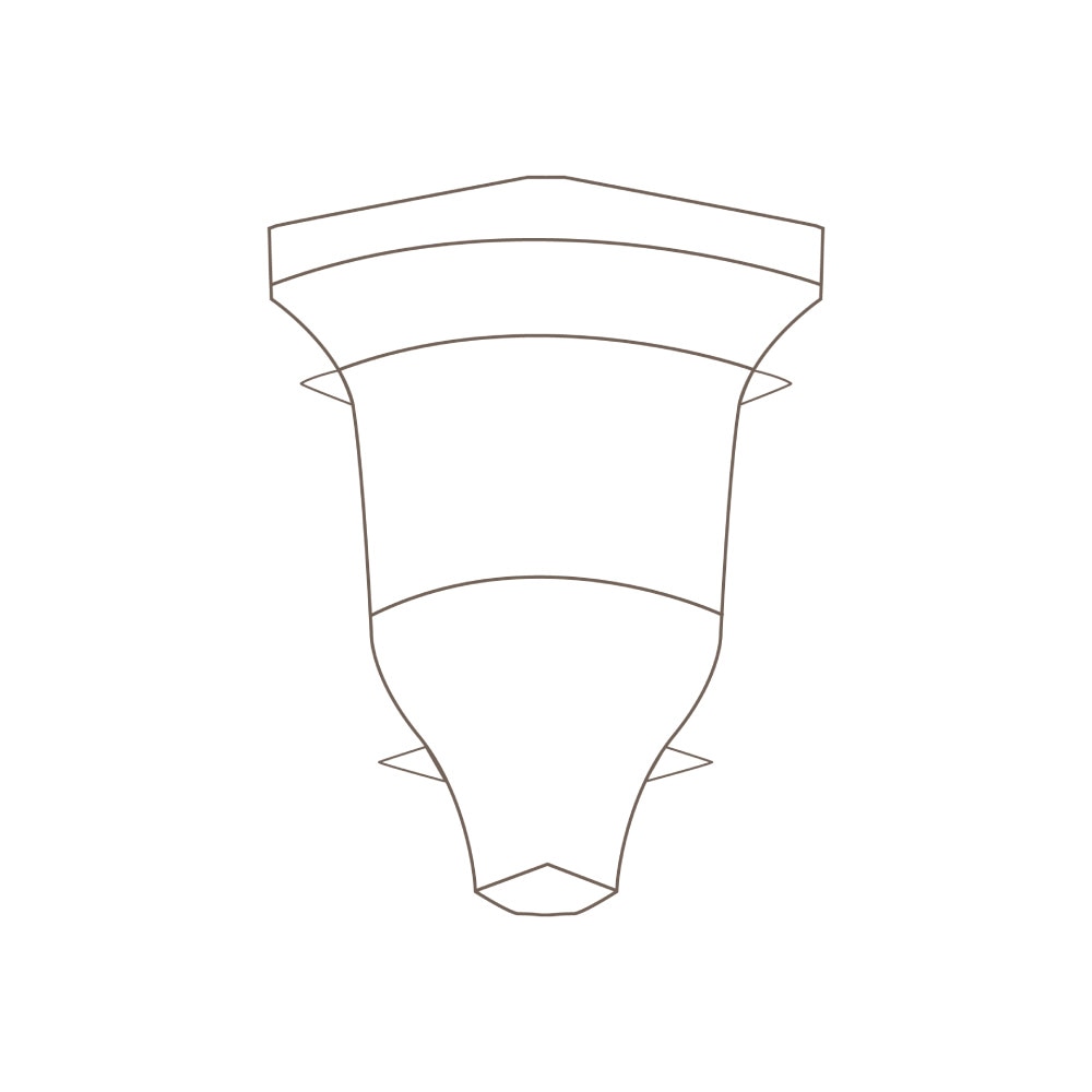 Colt interior plinta Korner LP52, cires, 1buc - eMAG.ro