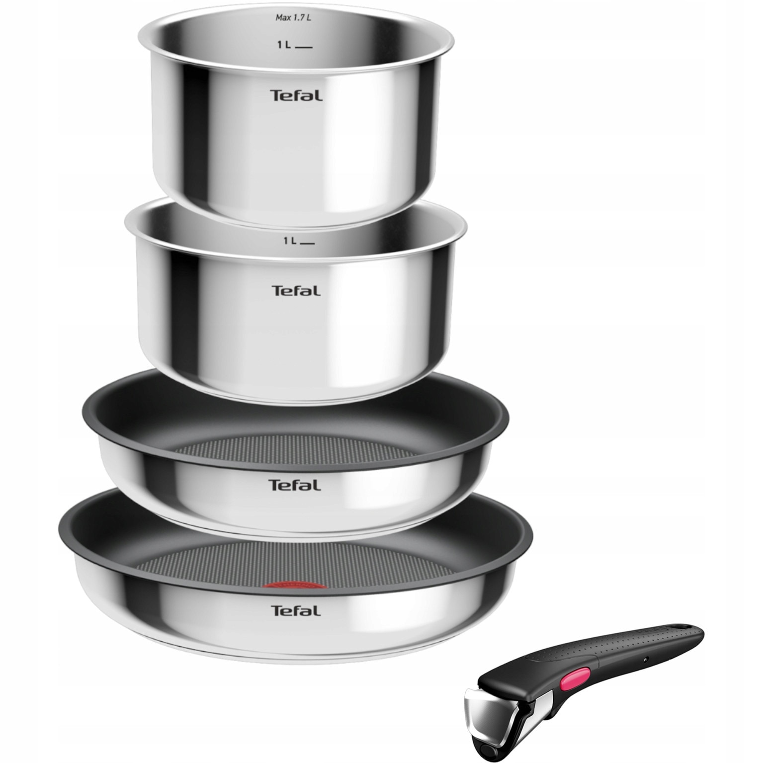Set Vase Gatit Tefal Ingenio Cook Eat 5 Pieces, Inductie - eMAG.ro
