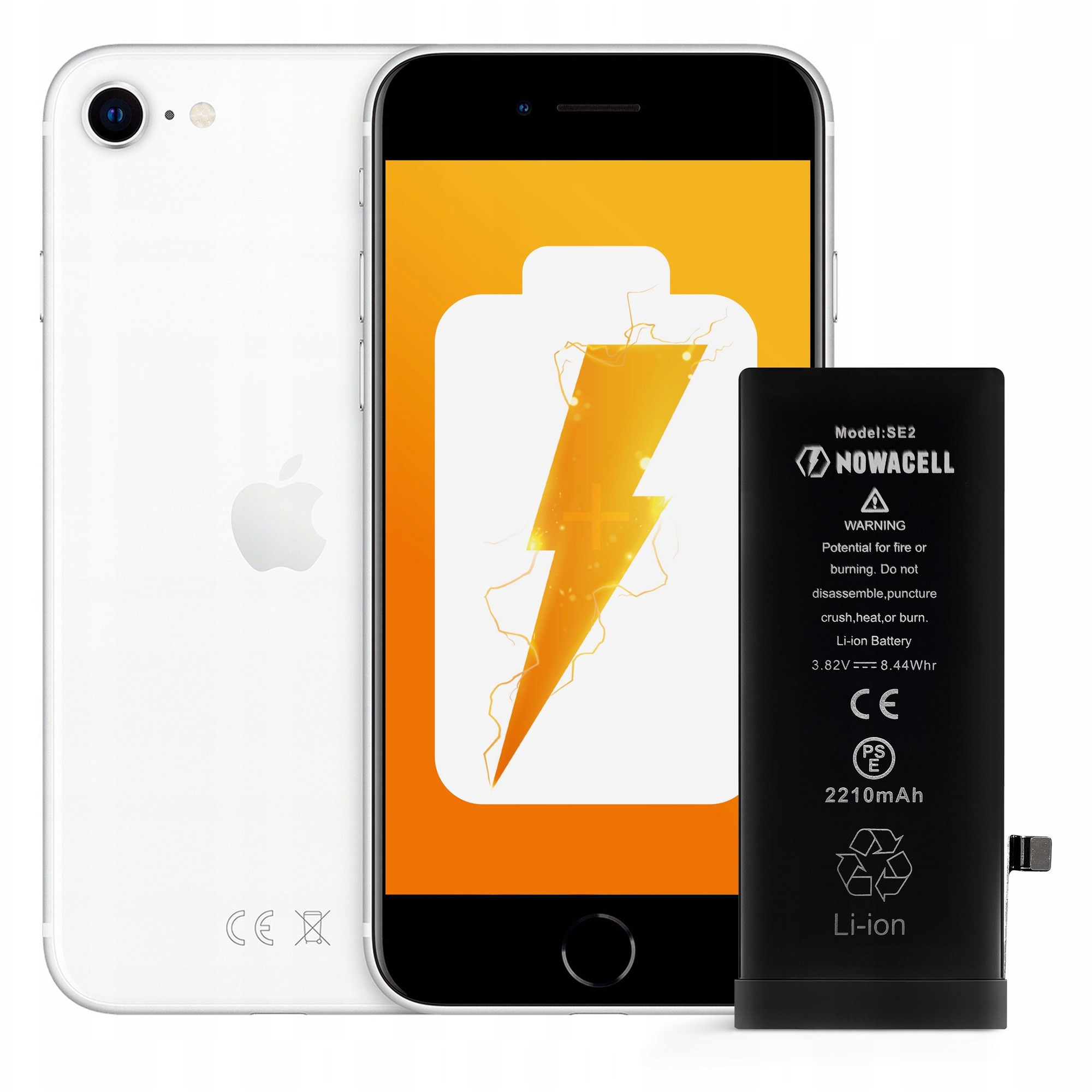 Батерия за iPhone SE 2, NOWACELL, 2210mAh, комплект инструменти - eMAG.bg