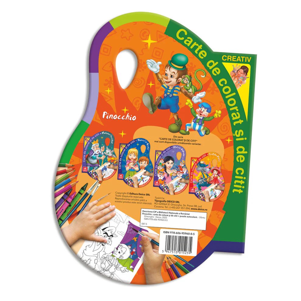 Pinocchio - Carte de Citit si Colorat (Editura Deico) + Puzzle ...