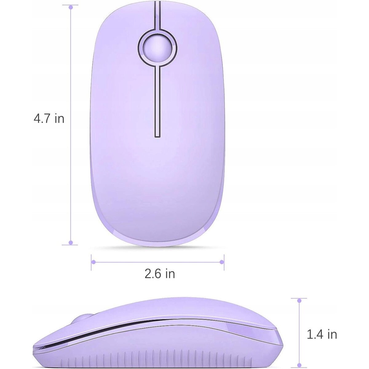 Mouse Wireless 2.4G Sounix, Silentios, 1600 DPI, Violet - eMAG.ro