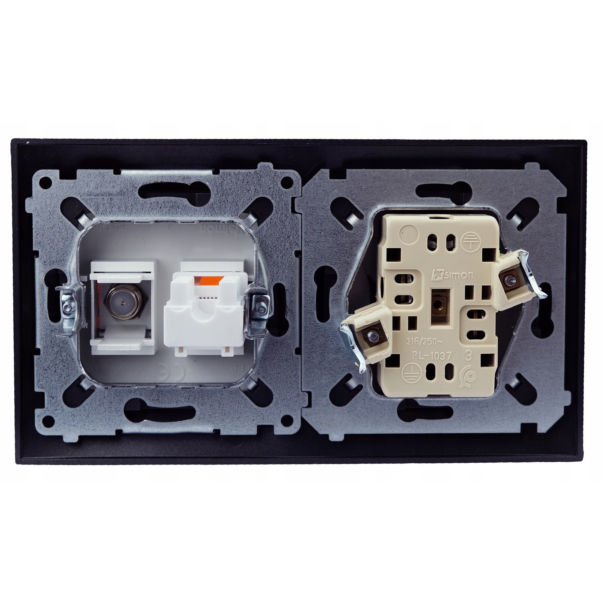 Prize Kontakt Simon Premium, antracit, 8,7x15,3x1cm, modul RJ-45 - eMAG.ro