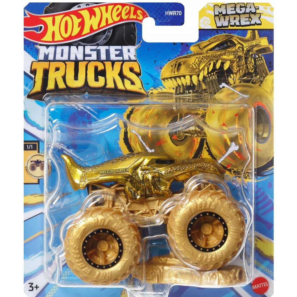 Masinuta Monster Truck Golden Mega Wrex Hot Wheels - eMAG.ro