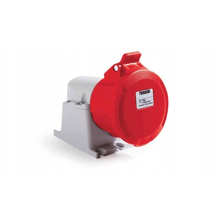 Priza Industriala Famatel 32A 5P 400V IP54 Rosie - eMAG.ro