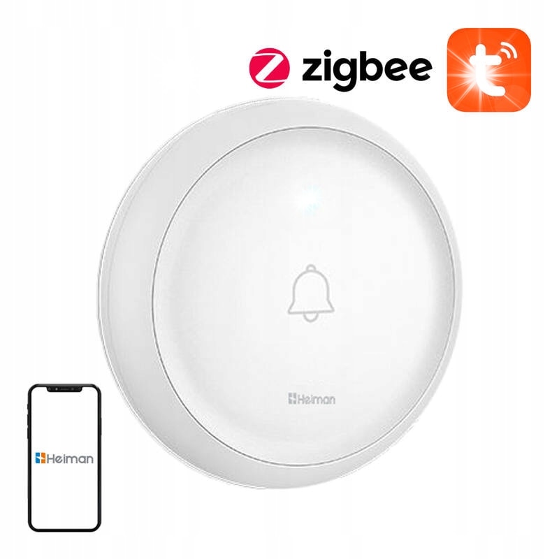 Sonerie electrica Heiman HS2DB Zigbee, wireless, compacta, alba - eMAG.ro