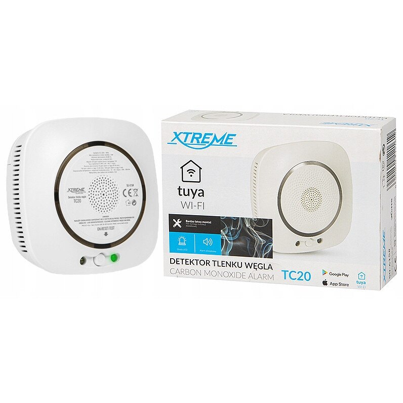 Detector de monoxid de carbon Xtreme, Wi-Fi, 85dB, 230V, set - eMAG.ro
