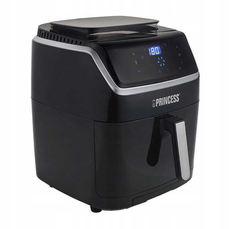 Friteuza cu aer cald, Princess 6.5L, 1700W, 8 programe, LCD, pentru 9 ...