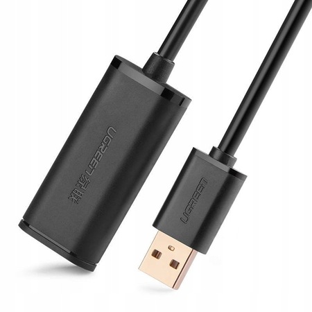 Cablu USB 2.0 UGREEN, 15m, negru, cu amplificator de semnal - eMAG.ro