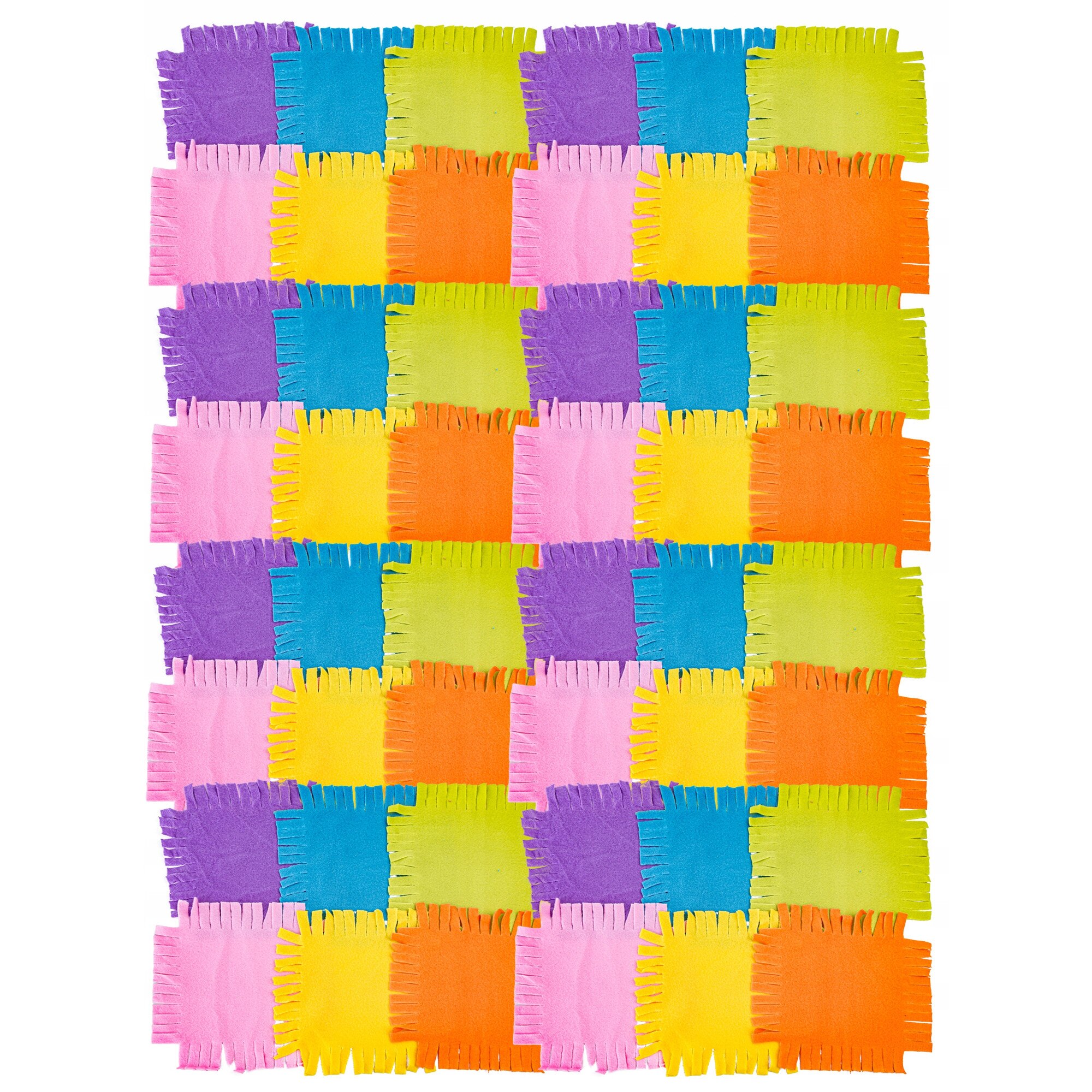 Set Creativ Patchwork DK, 24 bucăți material colorat, pentru copii, 6 ...